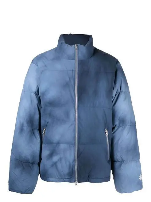 StÜssy Recycled Nylon Down Puffer Jacket - Washed Navy Blue