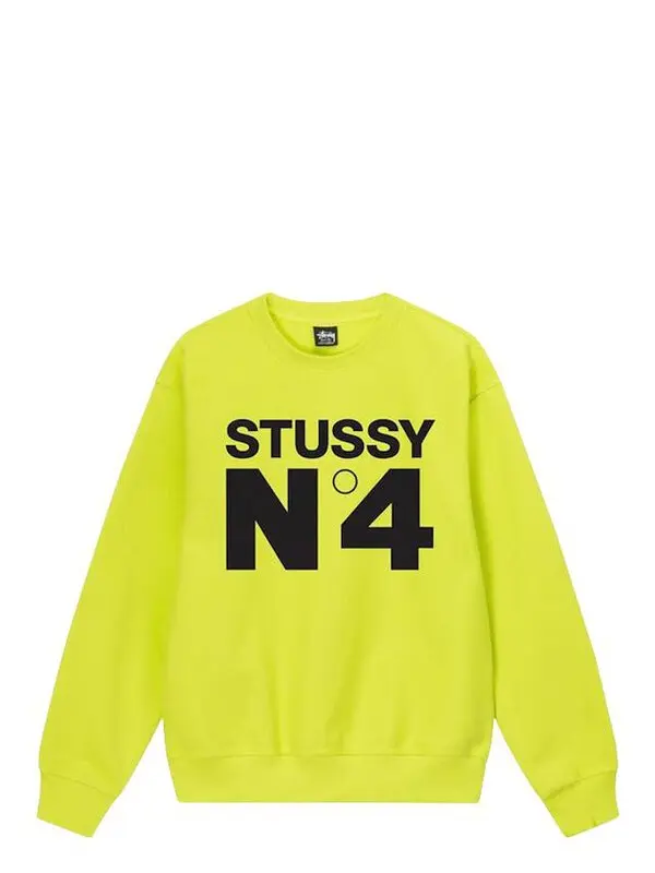 StÜssy No.4 Crewneck Sweatshirt - Keylime