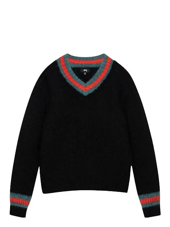 StÜssy Mohair Tennis Sweater - Black