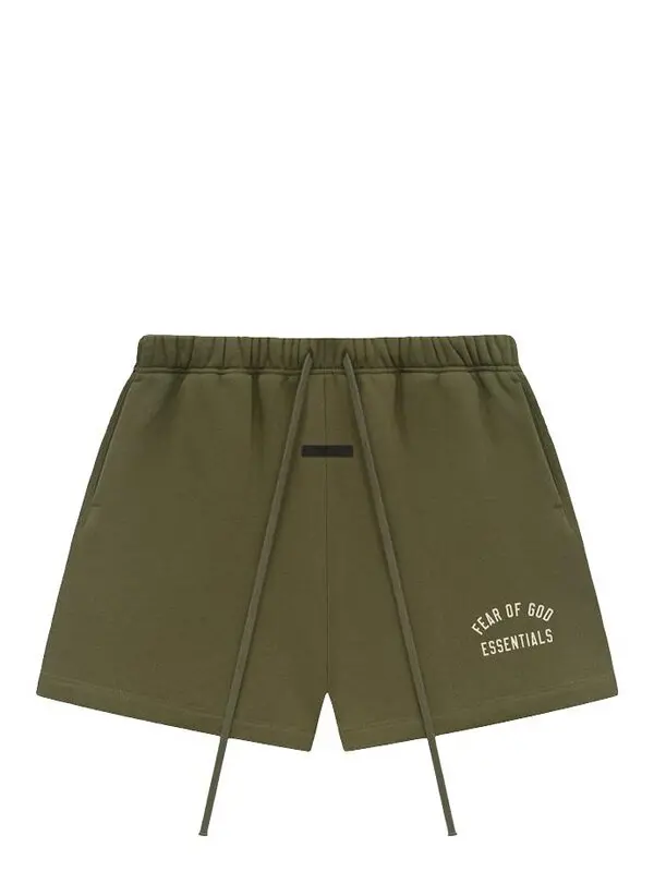 Fear Of God Essentials Fleece Soccer Short - Military