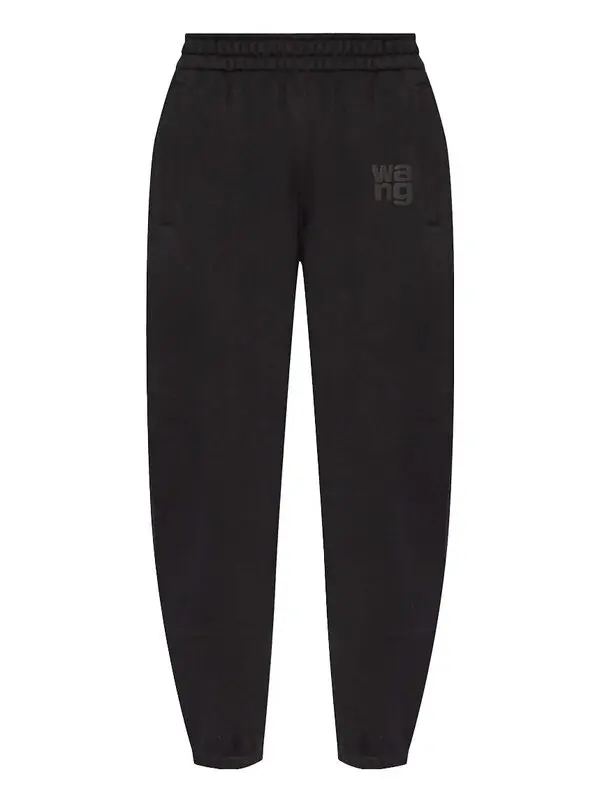 Alexander Wang Essential Terry Classic Puff Paint Logo Sweatpant - Black