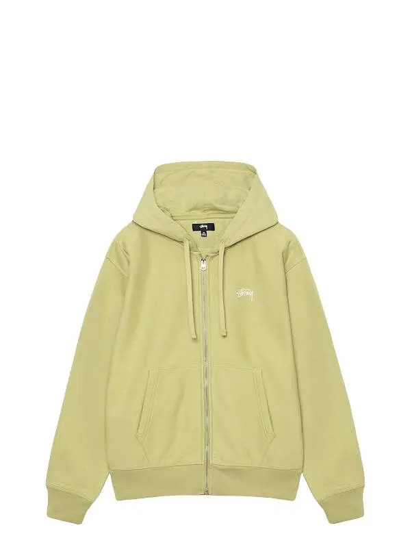 StÜssy Stock Logo Zip Hoodie - Pale Green
