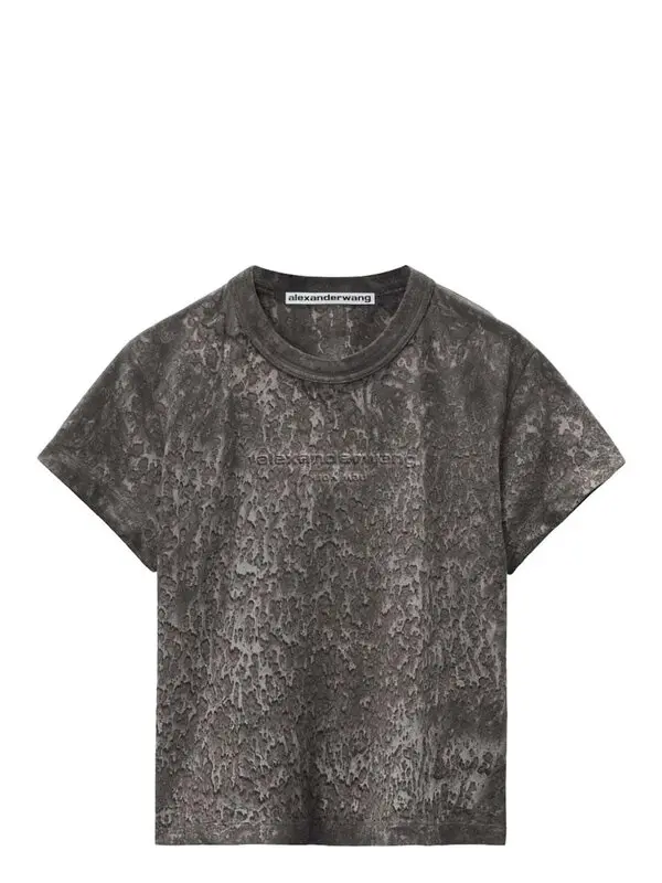 Alexander Wang Embossed Logo Tee - Steel Grey