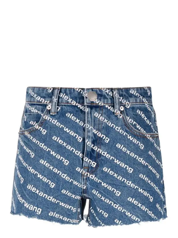Alexander Wang Bite Shorts - Deep Blue/white