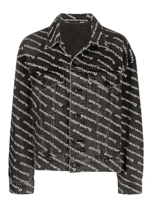 Alexander Wang Falling Back Jacket - Grey Aged/white
