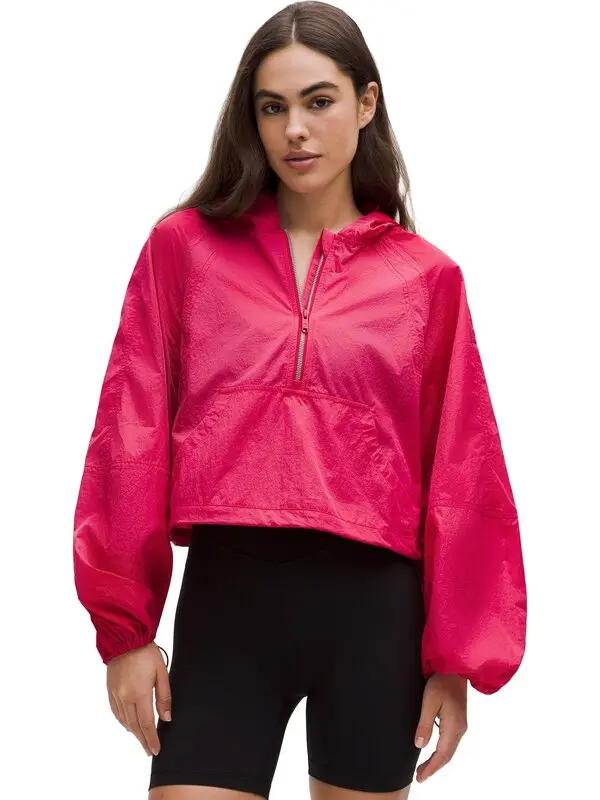 Lululemon Scuba Cropped Anorak - Pink Dragonfruit