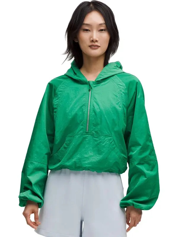 Lululemon Scuba Cropped Anorak - Raceway Green
