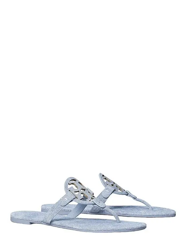 Tory Burch Miller Slide Sandals - Blue Cloud