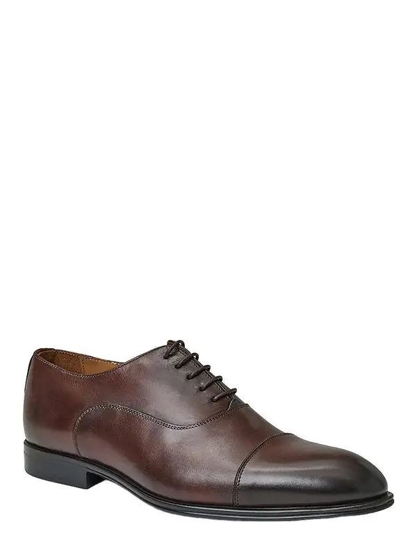 Bruno Magli Leather Captoe Oxfords - Brown