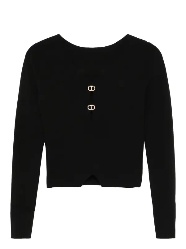 TWINSET Cut-out Detail Sweater - Black