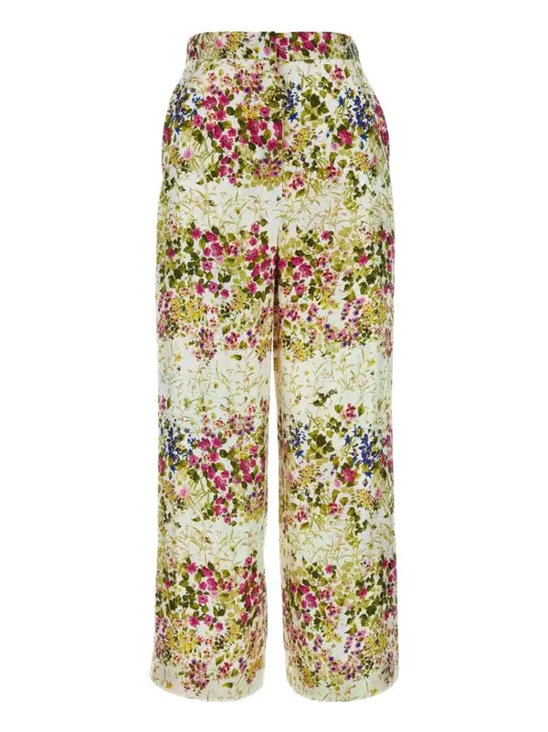 Max Mara Opersos Printed Trousers - White