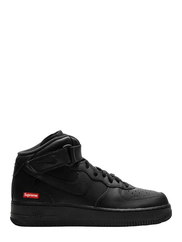 Nike X Supreme Air Force 1 Mid Sneakers - Black