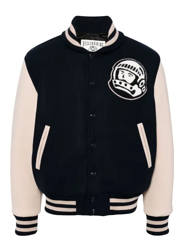 BILLIONAIRE BOYS CLUB Logo-patched Bomber Jacket - Blue
