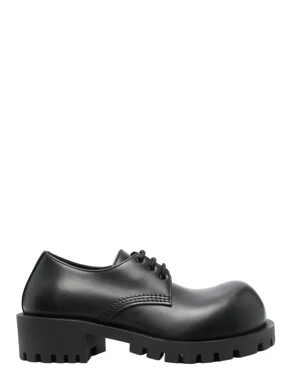 Balenciaga Calf Leather Oxford Shoes - Black