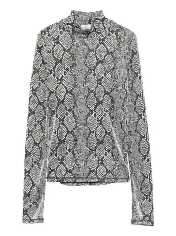 Coperni Snakeskin-print Top - Grey