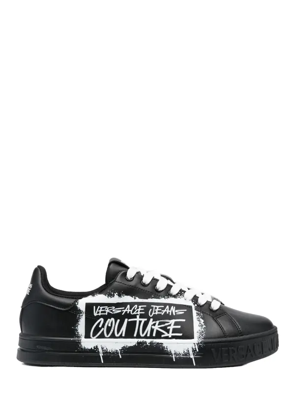 Versace Logo-print Sneakers - Black