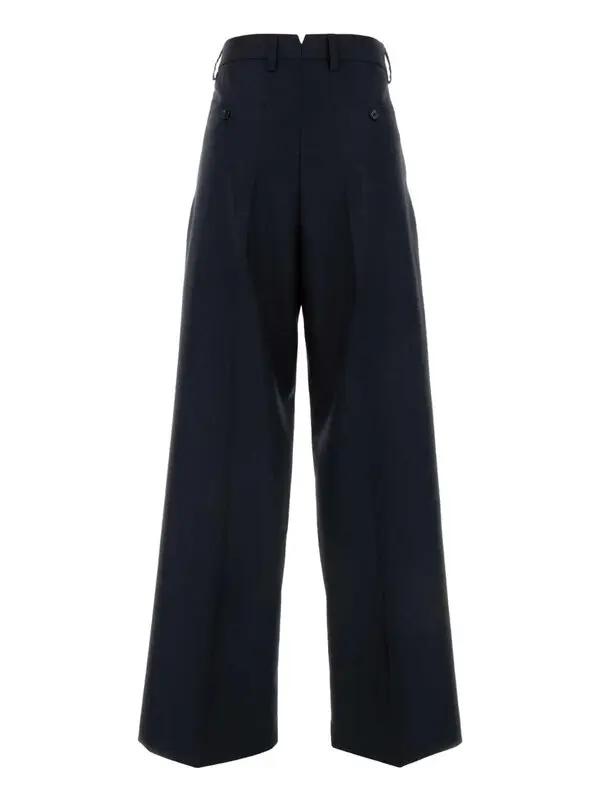 Ami High-waisted Wool Trousers - Blue
