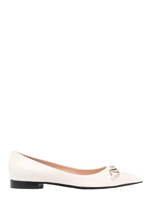 Gucci Horsebit-detail Ballerina Shoes - Neutrals