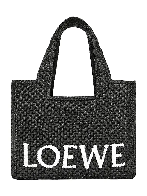 Loewe X Paula's Ibiza Small Raffia Tote Bag - Black