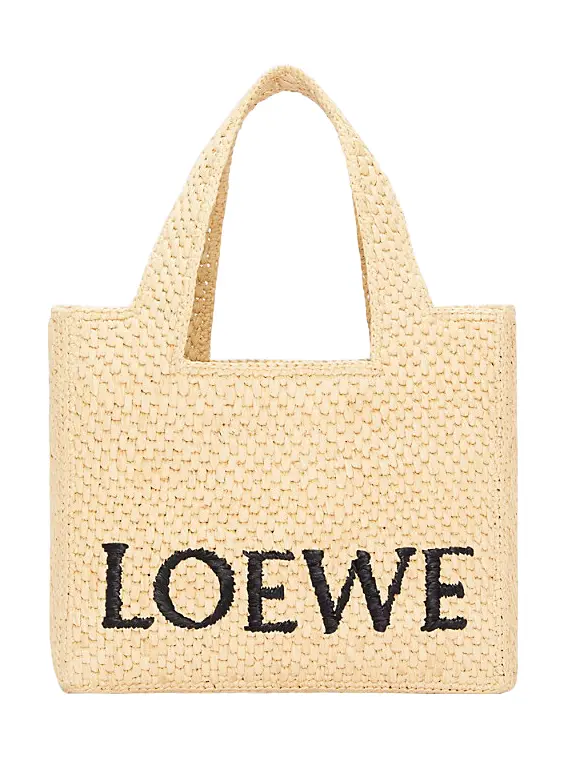 Loewe X Paula's Ibiza Small Raffia Tote Bag - Natural