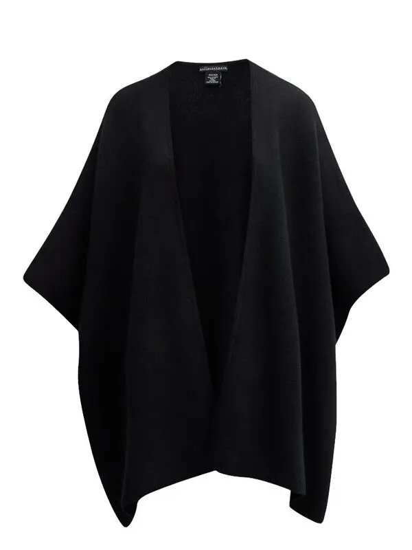Sofia Cashmere Cashmere Double-knit Cape - Black