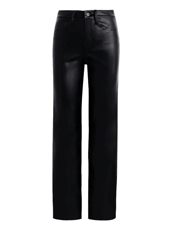 Joe's Jeans Margot Faux Leather High-rise Straight-leg Pants - Black
