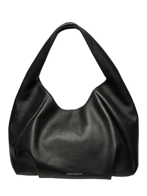 STUART WEITZMAN Moda Leather Hobo Bag - Black