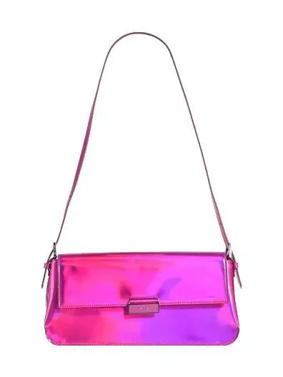 By Far Metallic Shoulder Bag - Fuchsia