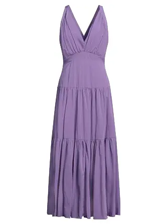 MANILA GRACE Flared Maxi Dress - Purple