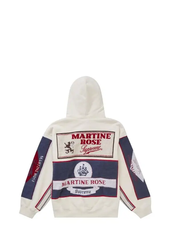 Supreme Martine Rose Towel Zip Up Hooded Sweatshirt - White