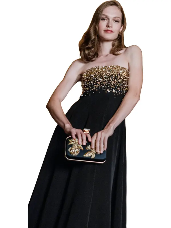Sachin & Babi Bettany Embellished Gown - Black