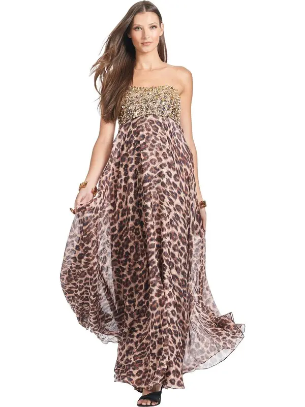 Sachin & Babi Ames Leopard Print Gown - Big Cat