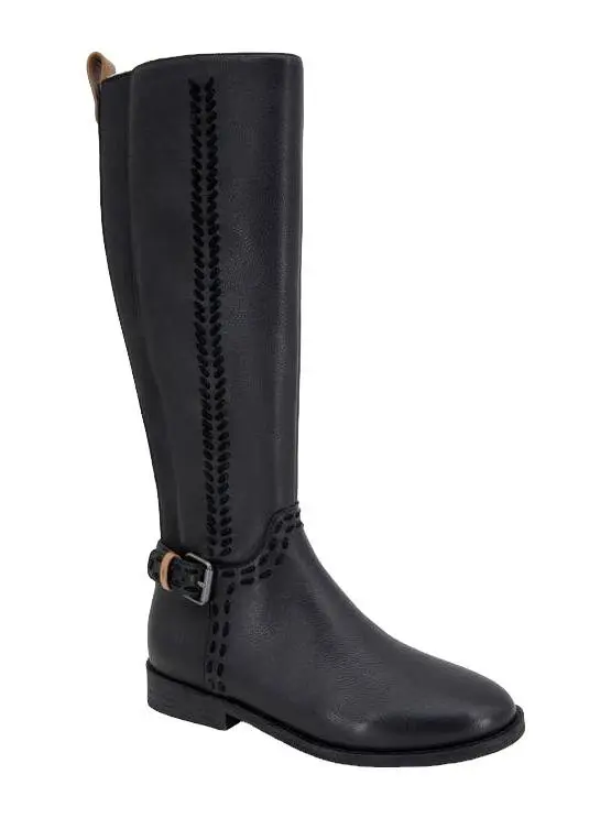 Gentle Souls By Kenneth Cole Elmwood Knee High Boots - Black Leather