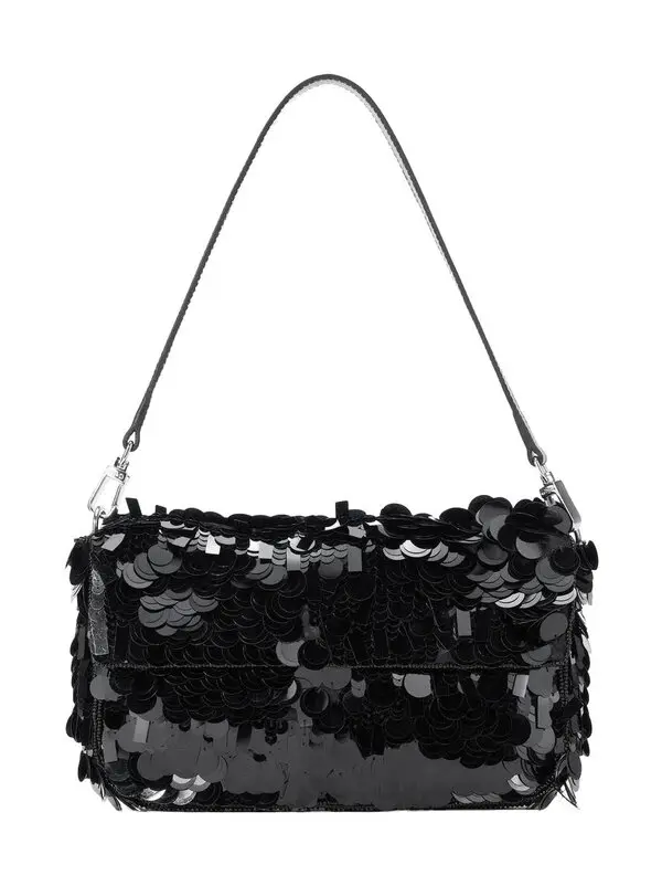Staud Timmy Sequin Shoulder Bag - Black