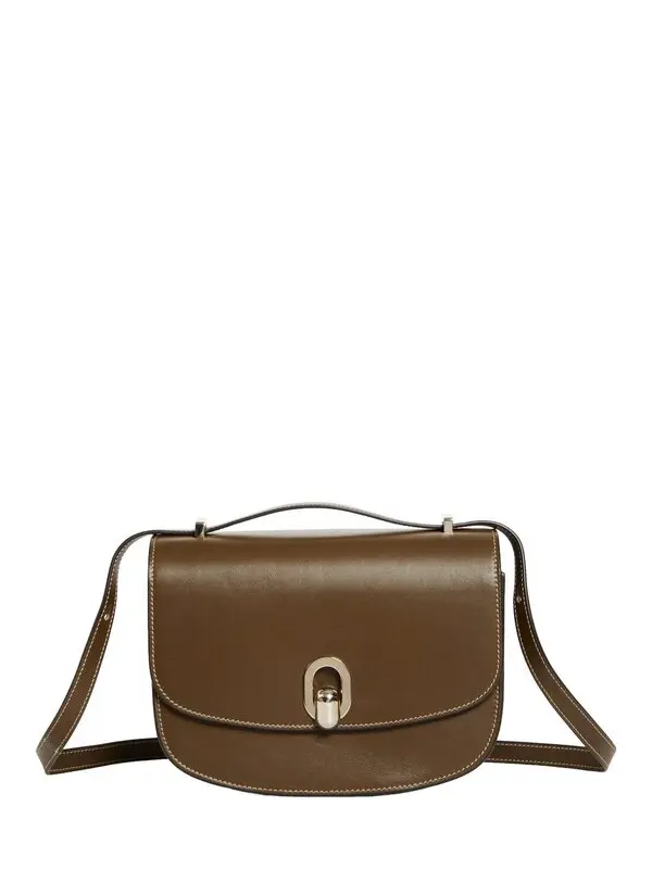 Savette Tondo 22 Leather Crossbody Bag - Mink