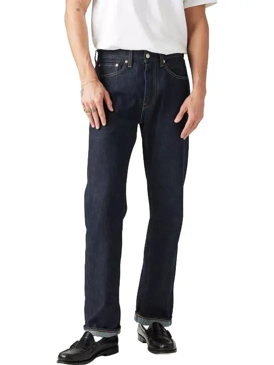 LEVI'S 505™ Relaxed Straight Leg Selvedge Jeans - Midnight Selvedge