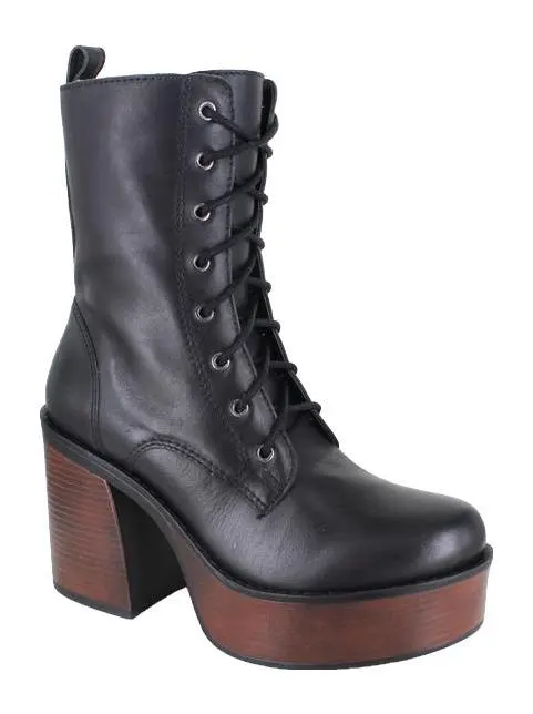 ZIGINY Rocio Platform Lace-up Boot - Black