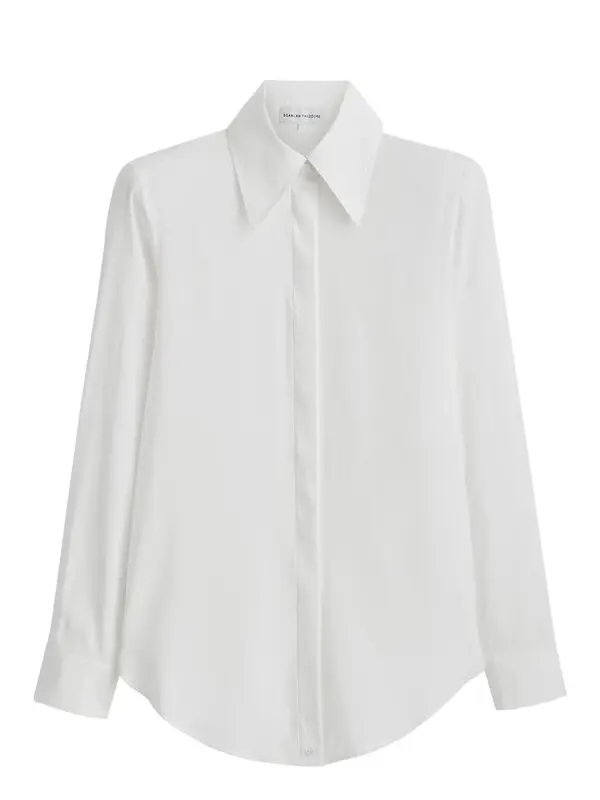 Scanlan Theodore Silk Shoulder Pad Shirt - White