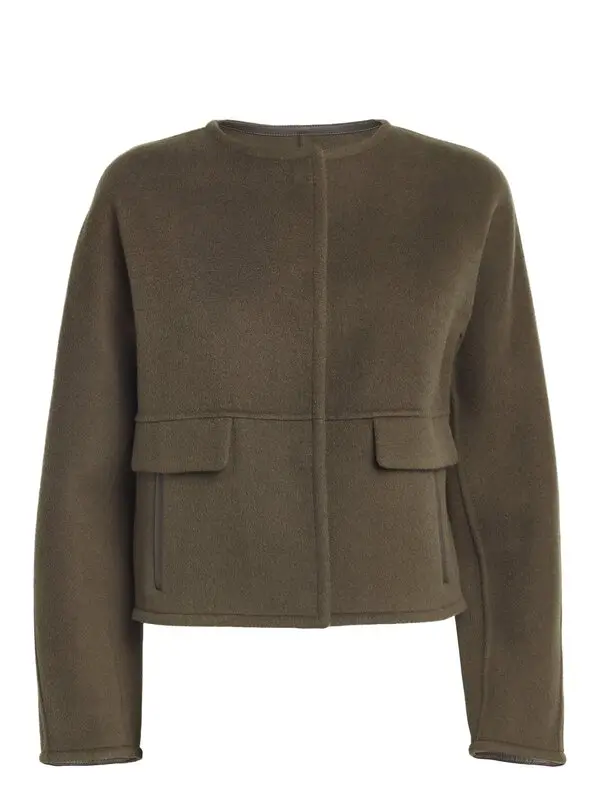 YVES SALOMON Wool-cashmere Structured Jacket - Beige