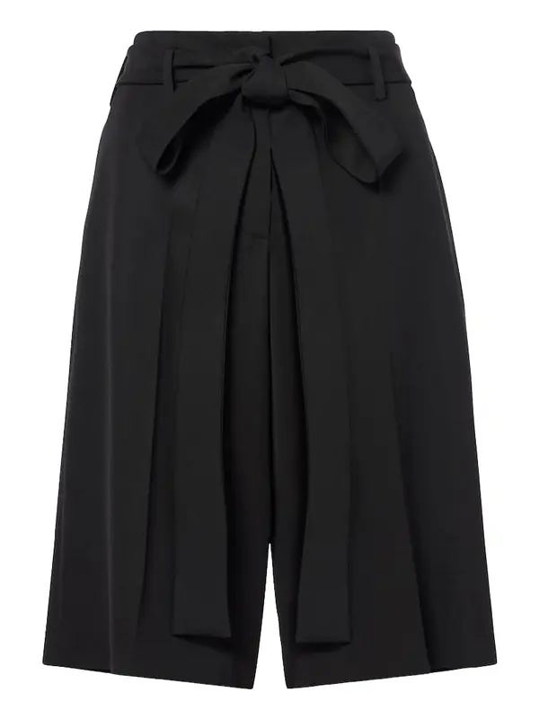 Valentino Garavani Virgin Wool Sable Bermuda Pants - Black