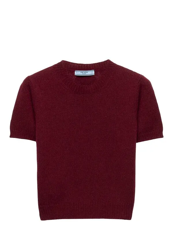 Prada Short Sleeve Sweater - Amaranto
