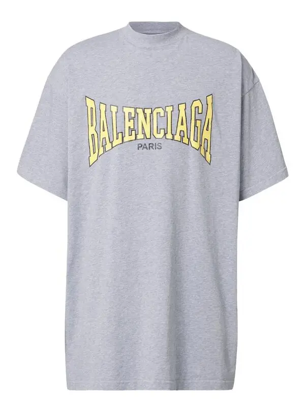 Balenciaga Oversized Cotton Jersey T-shirt - Grey
