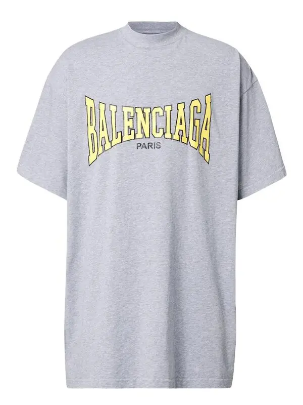 Balenciaga Oversized Cotton Jersey T-shirt - Grey