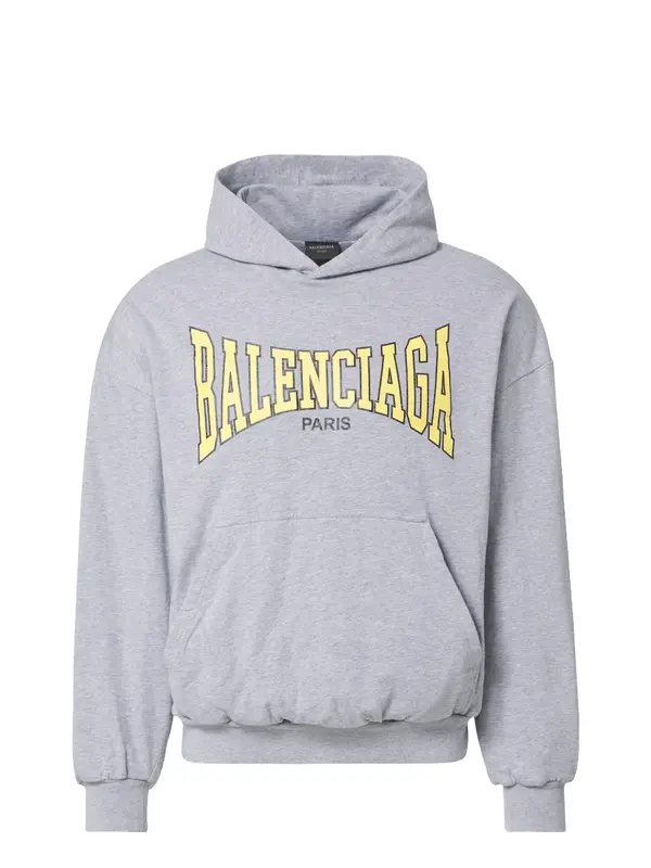 Balenciaga Cotton Jersey Hoodie - Grey