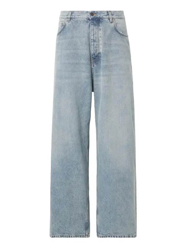 Balenciaga High-rise Wide-leg Jeans - Blue