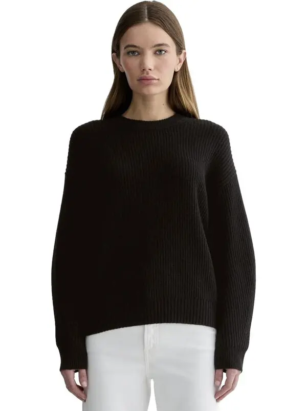 Everlane Cocoon Crew Neck Sweater - Black