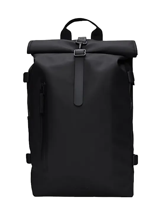 Rains Roll-top Large Backpack - Black