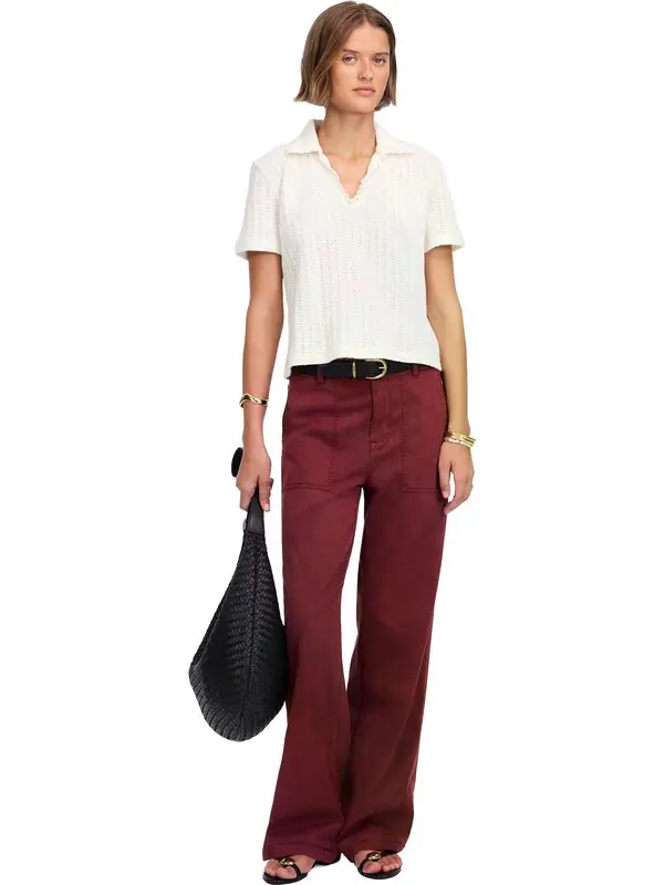 Madewell Petite Low-slung Baggy Utility Pants - Vintage Burgundy