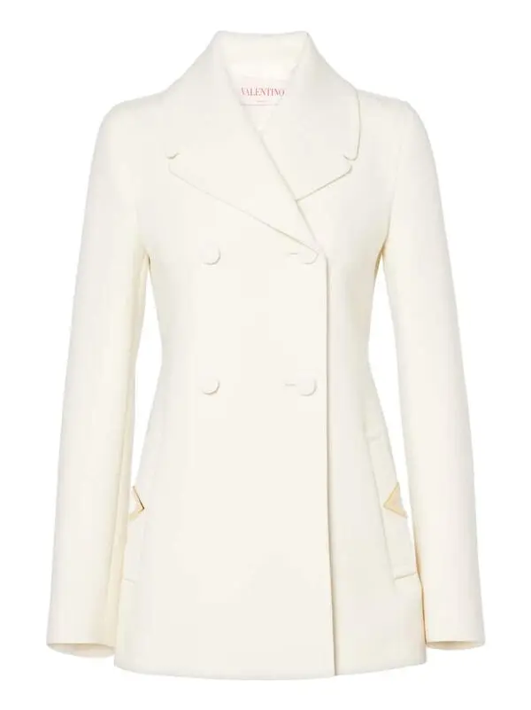 Valentino Garavani Wool-blend Crêpe Blazer - White