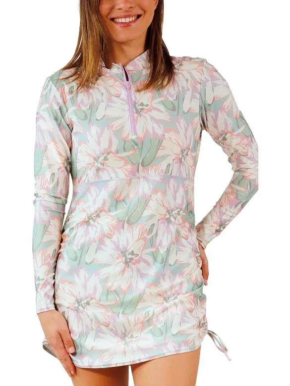UV SKINZ Convertible Swim Shirtdress - Aurora Bloom